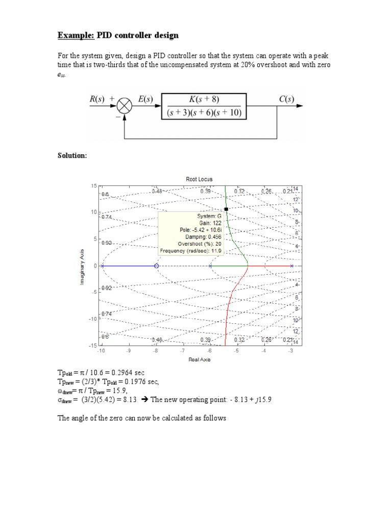 Example: PID Controller Design: Solution | PDF