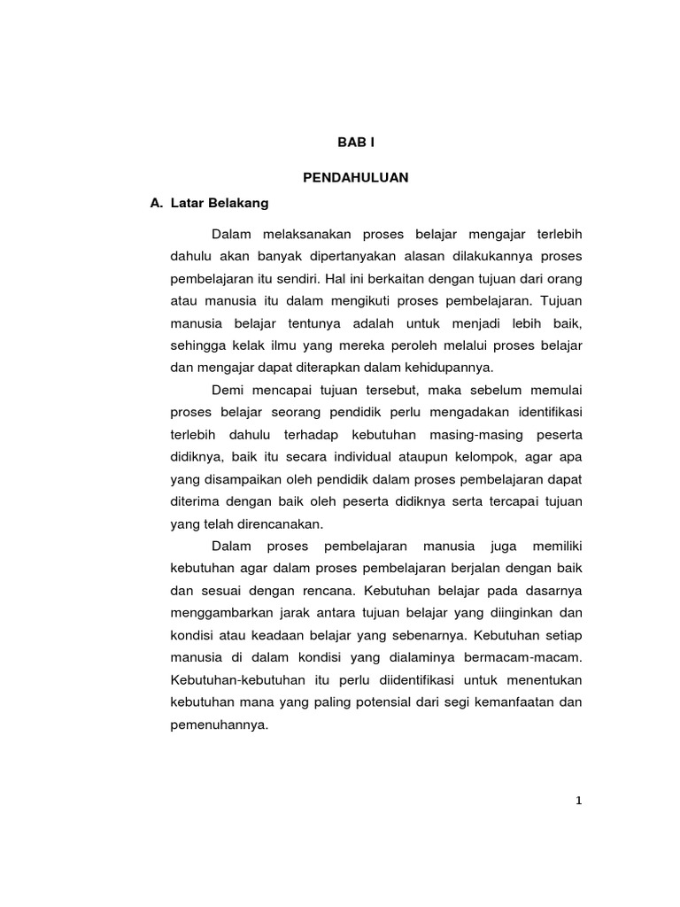 TK.1 Makalah Konsep Dasar Pemenuhan Kebutuhan Belajar (KDM) | PDF