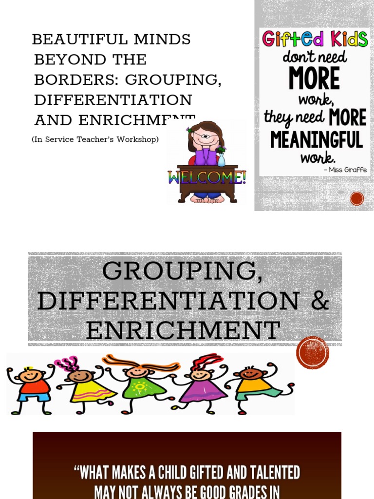 Grouping, Differentiation & Enrichment | PDF | Gifted Education ...