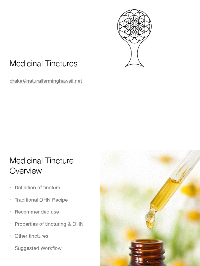 Medicinal Tinctures | PDF | Ginger | Nature