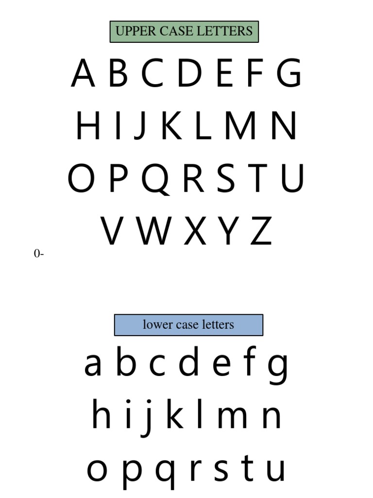 Abcdefg Hijklmn Opqrstu Vwxyz: Upper Case Letters | PDF