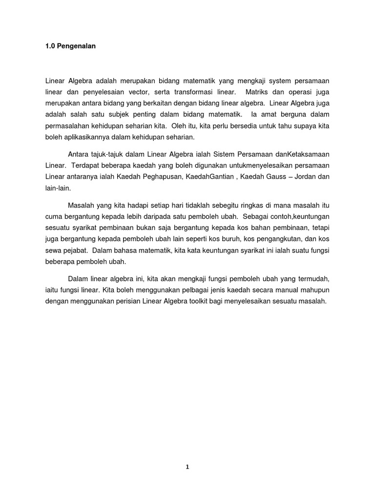 Algebra Assignment (Nota) | PDF