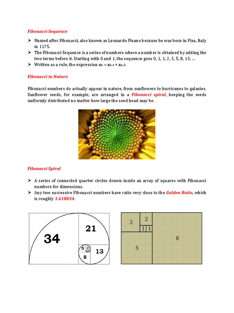 Fibonacci Sequence | PDF | Elementary Mathematics | Teaching Mathematics