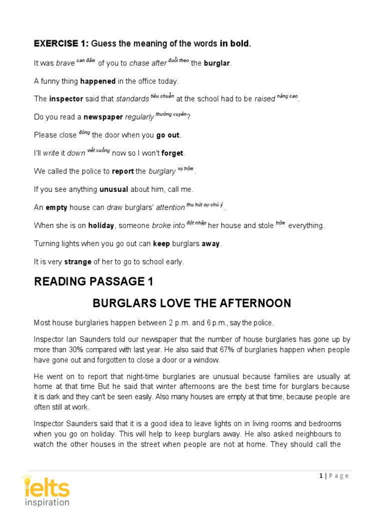Reading TFNG PDF | PDF | Burglary | Sports