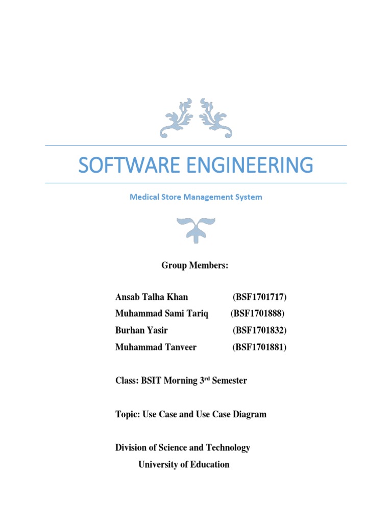 Software Engineering: Medical Store Management System | PDF | Use Case ...
