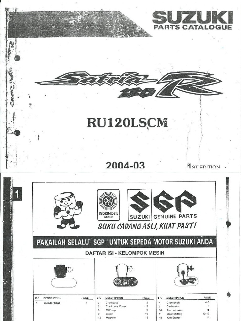 Satria RU120 LSCM KATALOG PDF | PDF