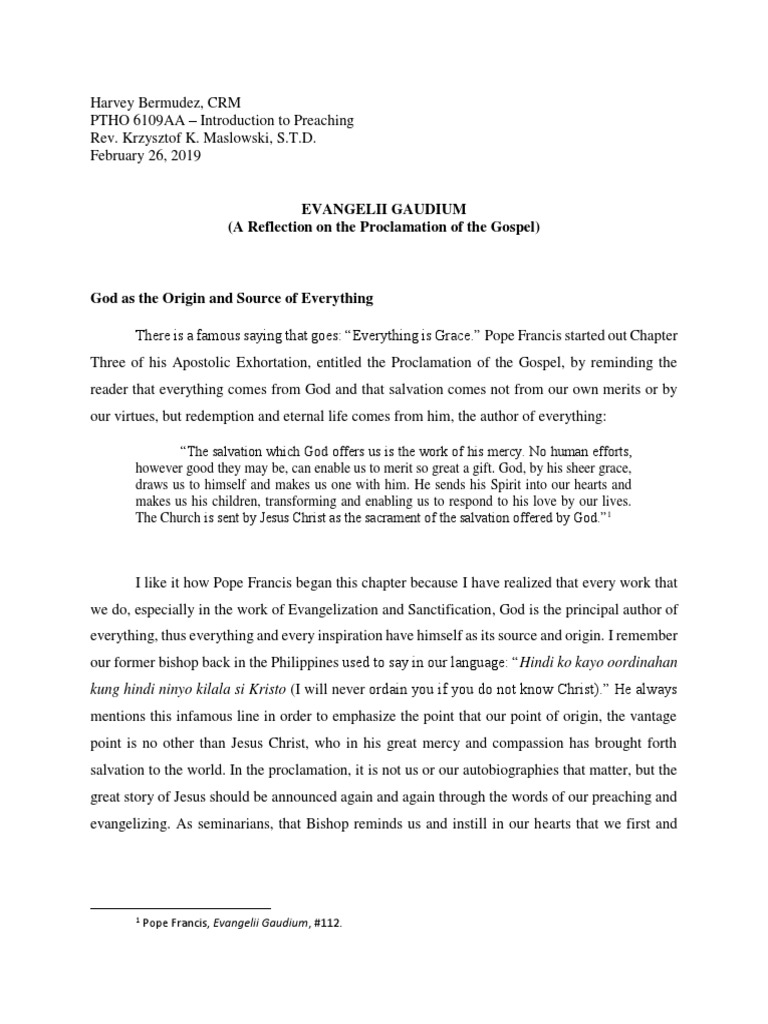 Reflection Paper 2 (2-26) PDF | PDF | The Gospel | Evangelism