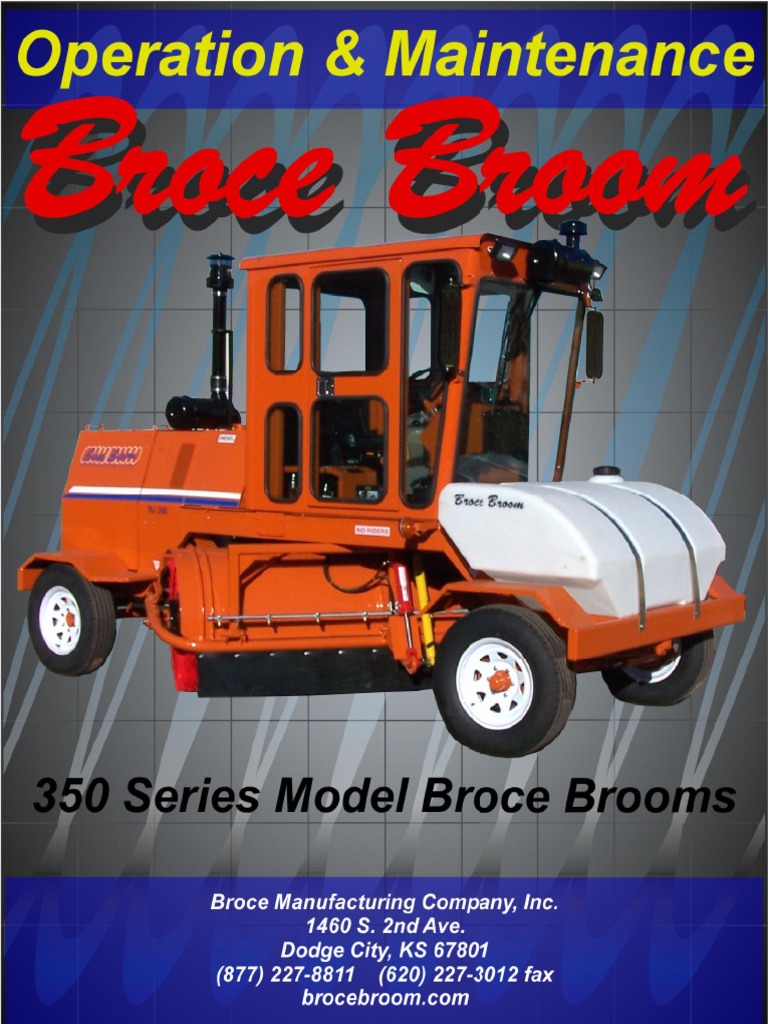 Broce Broom RCT 350 Operator Manual | PDF | Valve | Axle