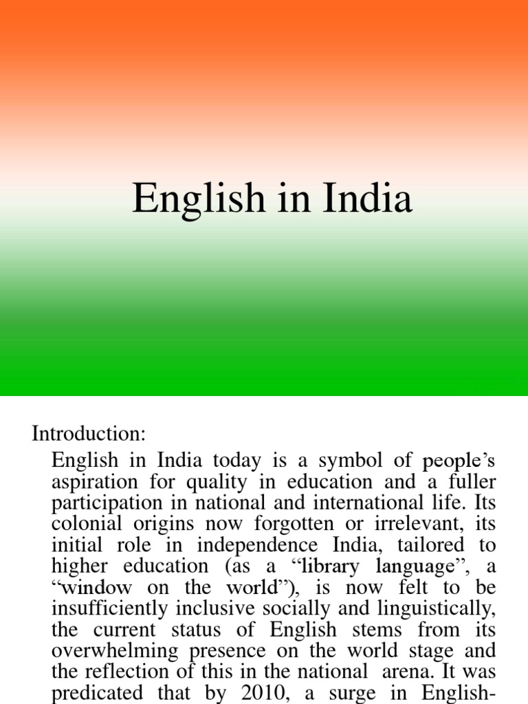 English in India | PDF | East India Company | English Language