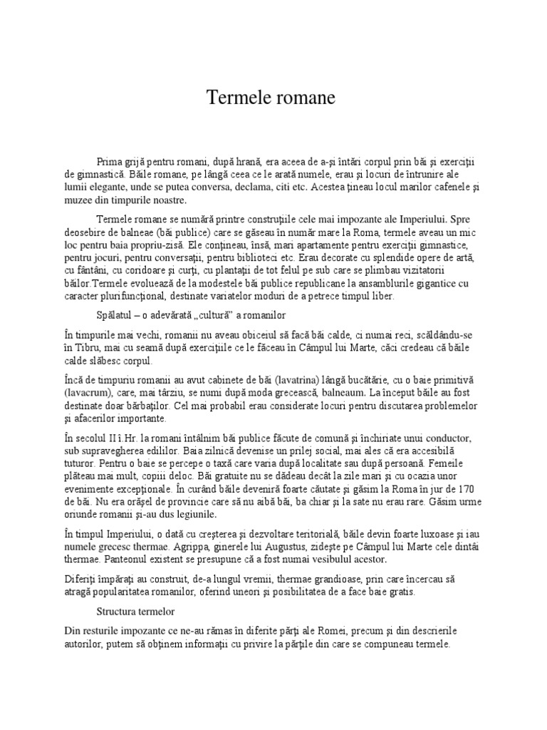 Termele Romane | PDF