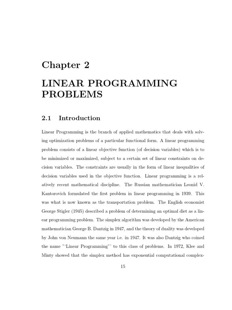 Linear Programming Problems Pdf Linear Programming Mathematical Optimization