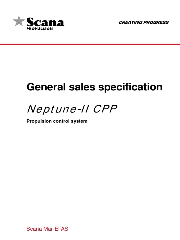 Neptune II CPP Remote Control Systems Scana Propulsion PDF | PDF ...