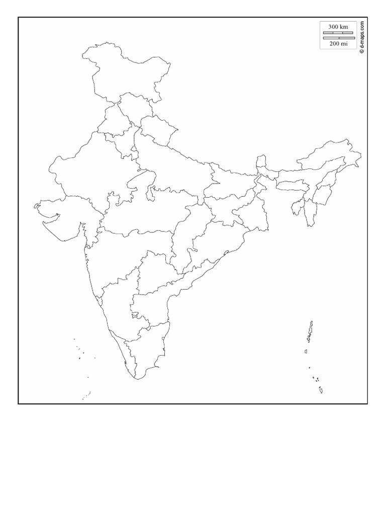 India Political Outline Map PDF | PDF