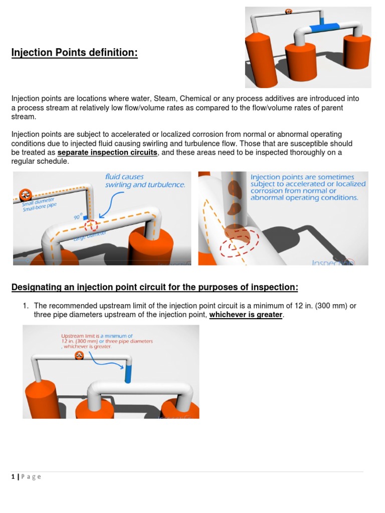 Piping Injection Points.docx | Pipe (Fluid Conveyance) | Chemical ...