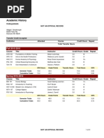 Sample Visual Transcript | PDF | Physical Education | Science