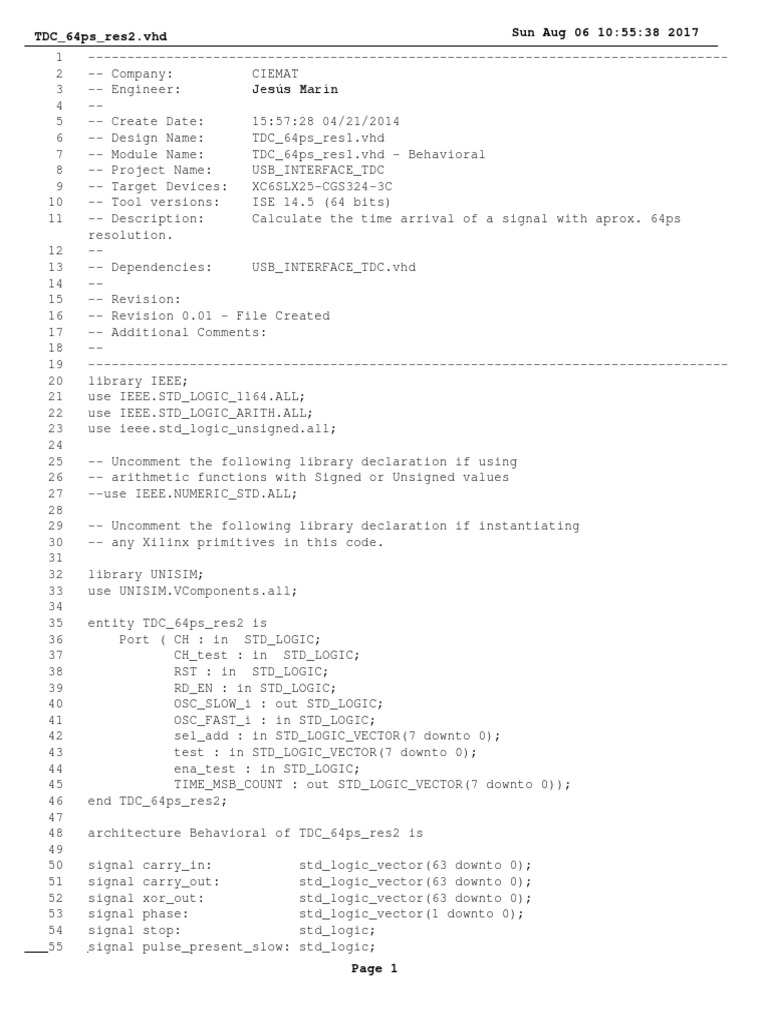 VHDL TDC | PDF | Software Engineering | Computer Programming