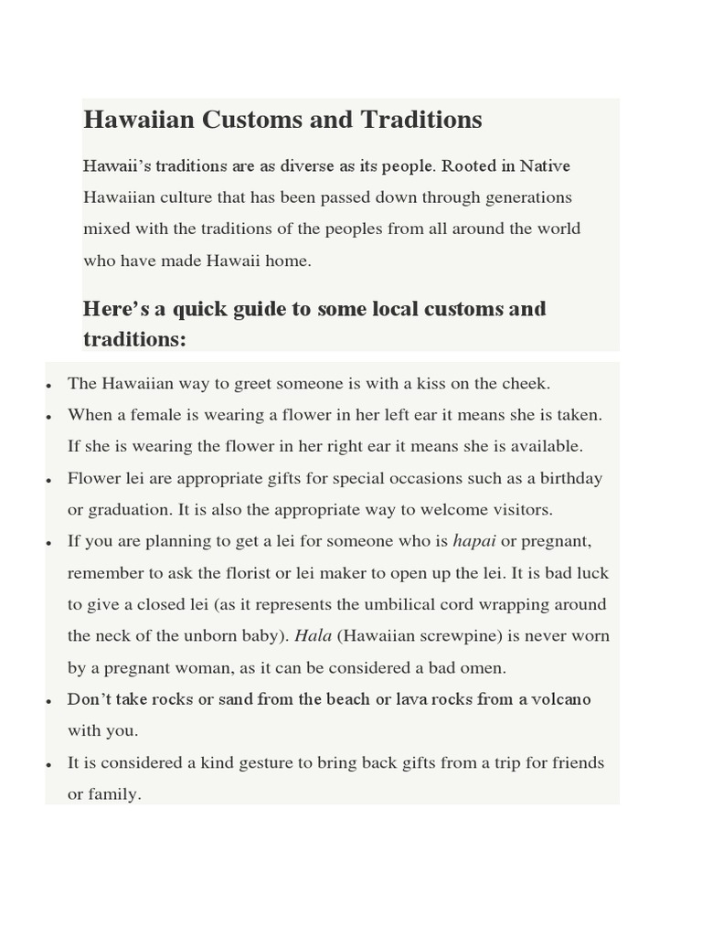 Here's A Quick Guide To Some Local Customs and Traditions | PDF ...