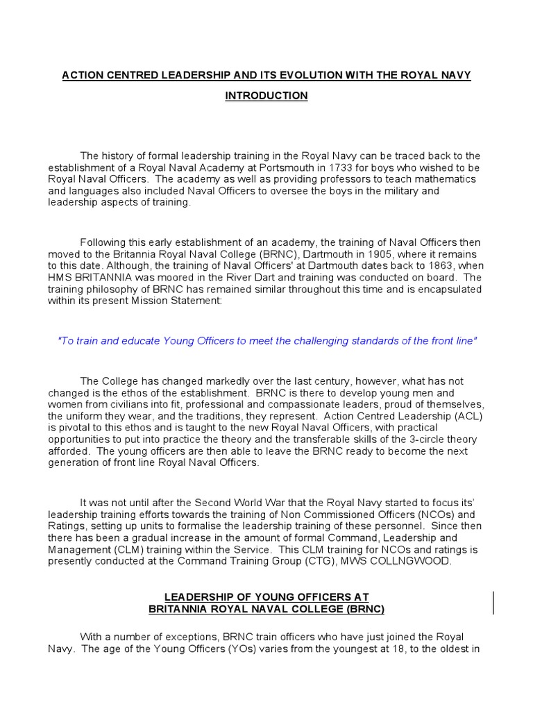 Royal Navy Leadership | PDF | Royal Navy | Horatio Nelson, 1st Viscount ...