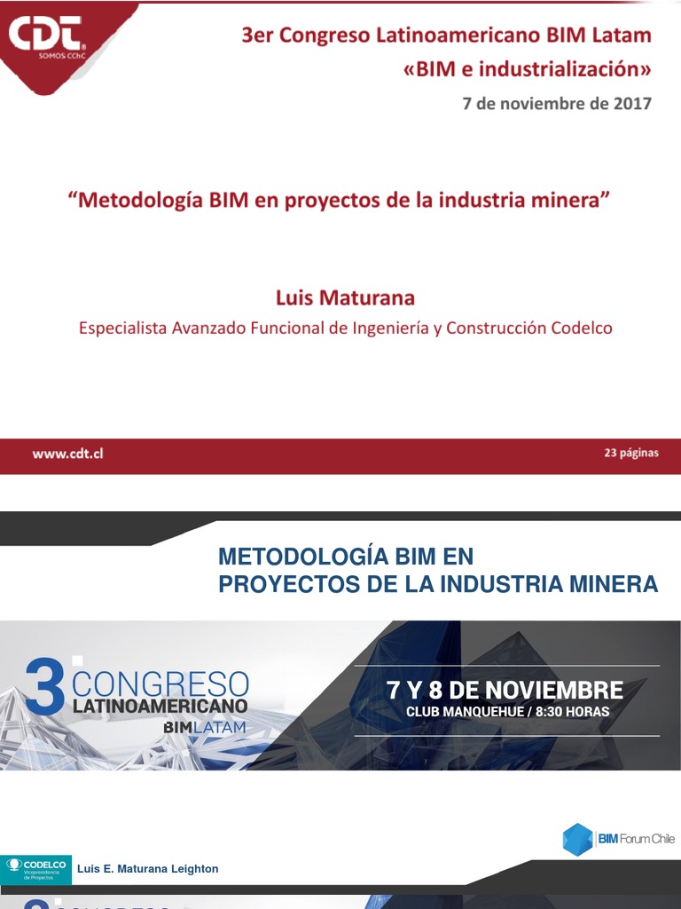 Metodologia BIM en Proyectos de La Industria Minera Luis Maturana ...