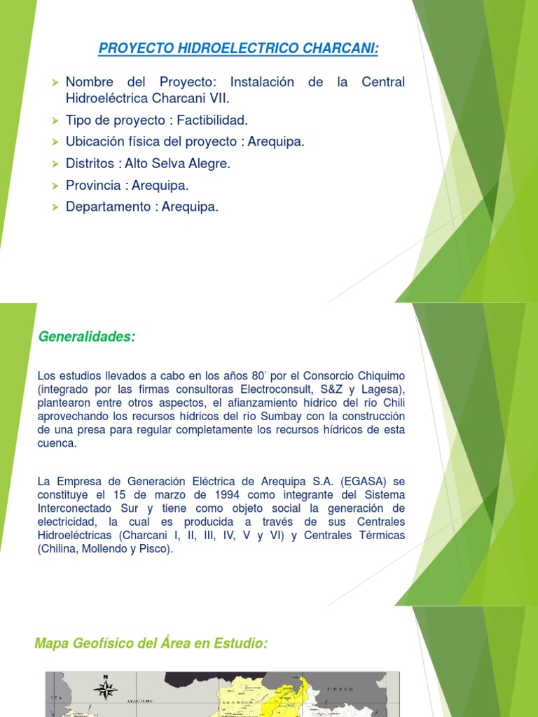 Proyecto Hidroeléctrico Charcani VII | PDF | Generación eléctrica | Represa