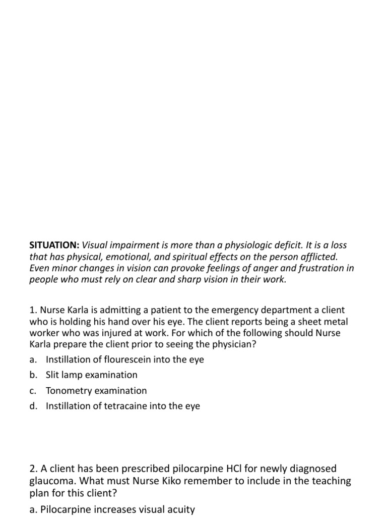 Visual Impairment Nursing Care Plans | PDF | Visual Impairment ...
