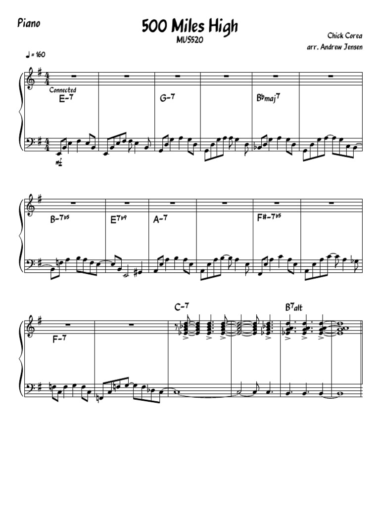 500 Miles High - Piano | PDF