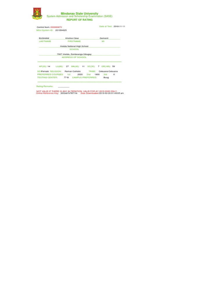 Report of Rating PDF | PDF | Career & Growth
