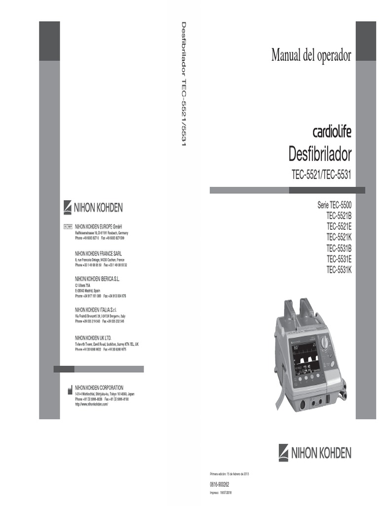 Manual Usuario TEC5500 Español PDF | PDF | Electrofisiologia ...
