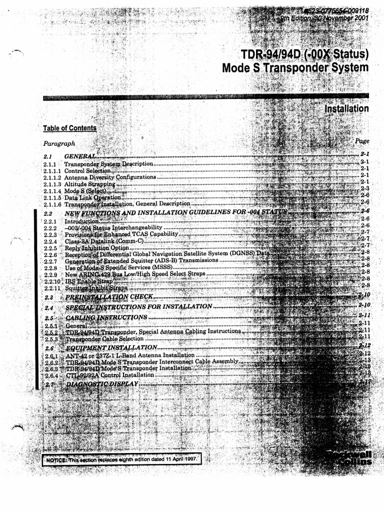 TDR-94 - Installation Manual PDF | PDF