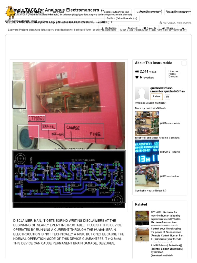 Simple TACS For Analogue Electromancers - 3 Steps | PDF | Electrical ...