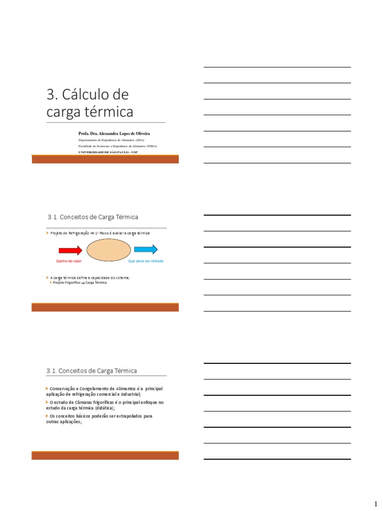 Cálculo de carga térmica em sistemas de refrigeração | PDF | Condução ...