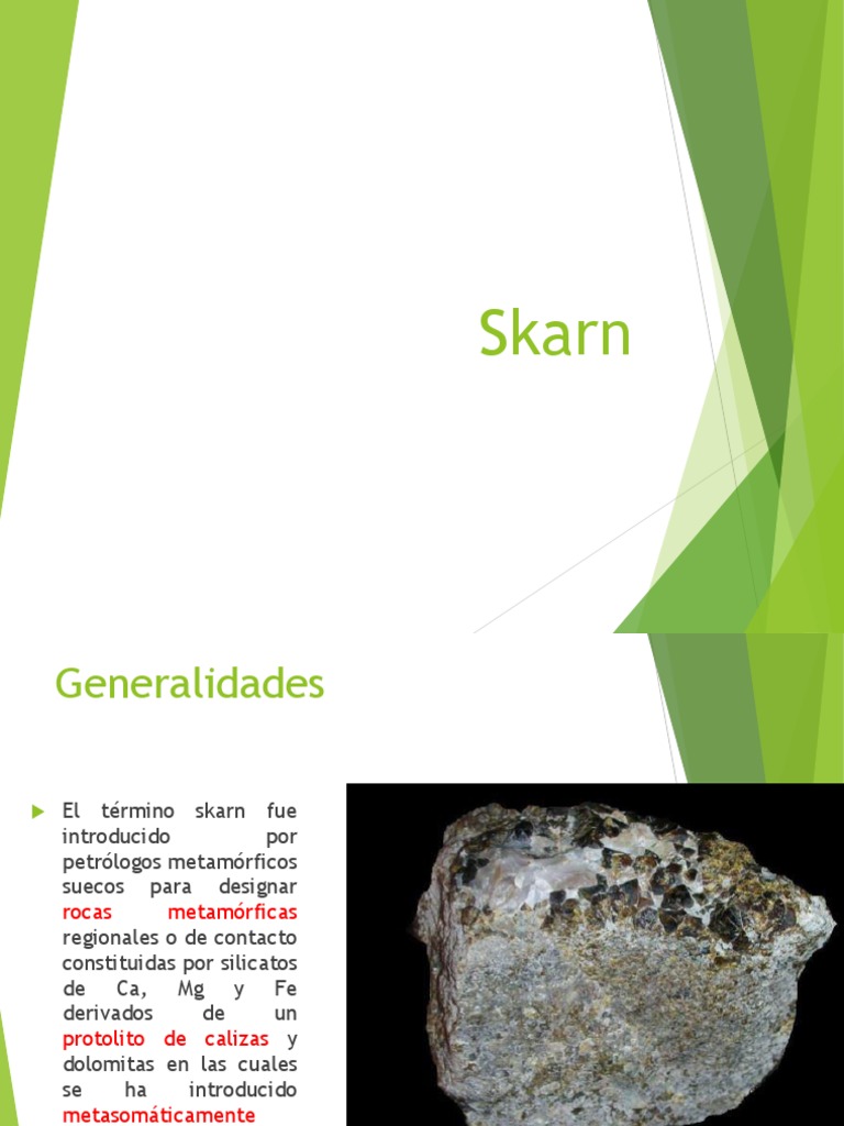Clase 2 - Skarn | PDF | Minerales | Roca (geología)
