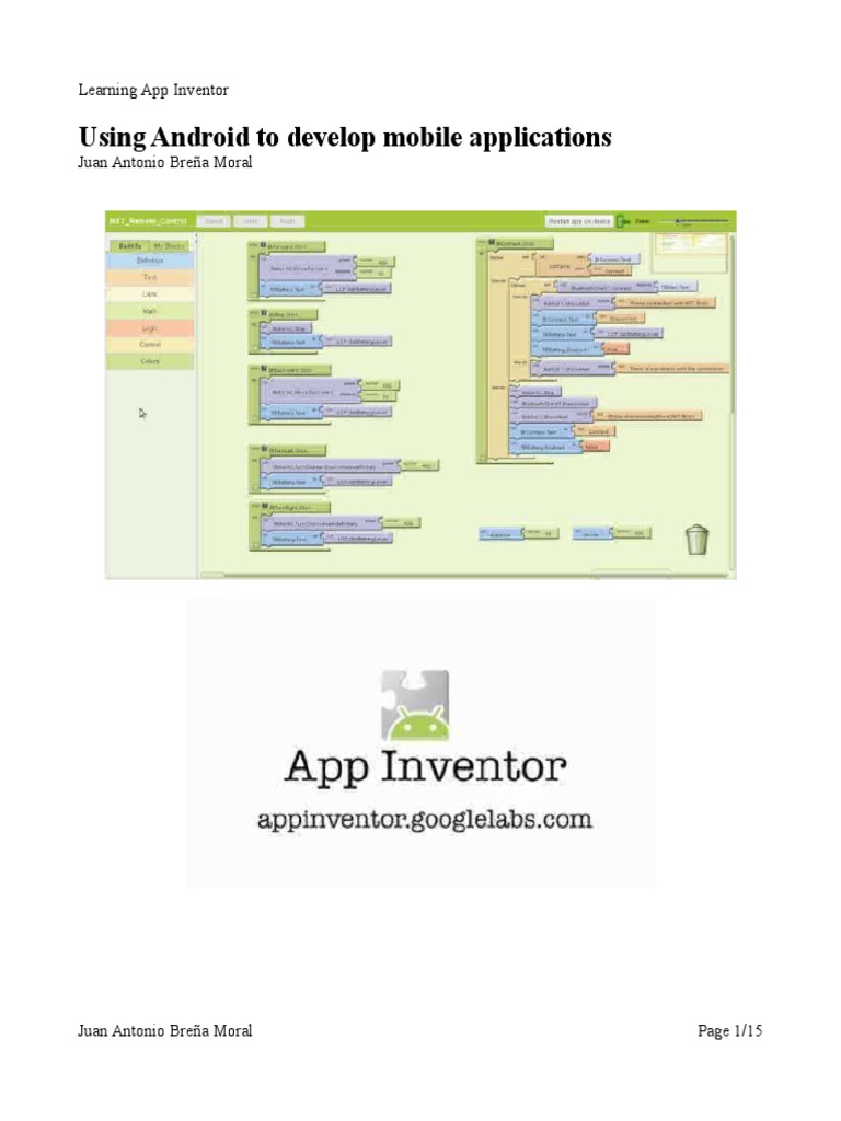 Using Android To Develop Mobile Applications: Learning App Inventor ...