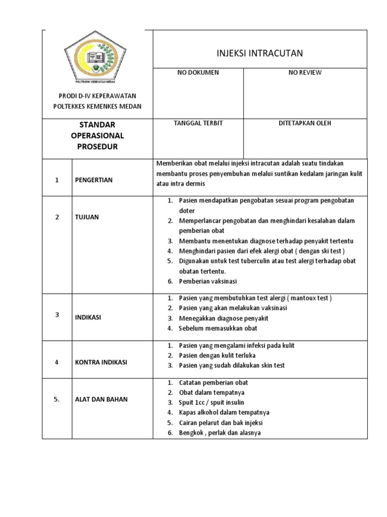 Injeksi Intracutan | PDF