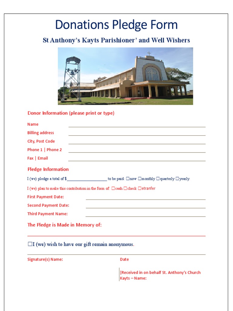 New Pledgge Form | PDF