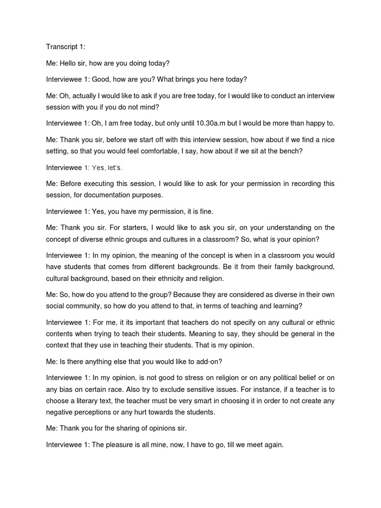 Assignment Interview | PDF | Teachers | Interview