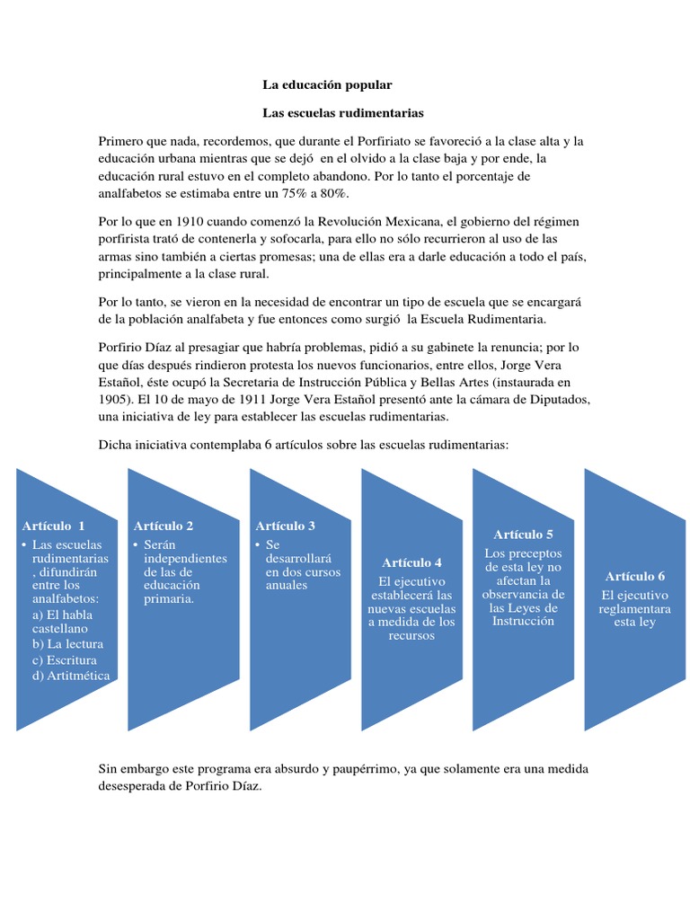 La Escuela Rudimentaria | PDF | Gobierno | Educación avanzada
