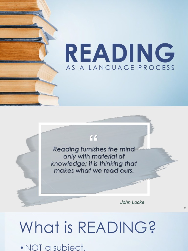 READING As A Language Process | Download Free PDF | Aphasia | Speech