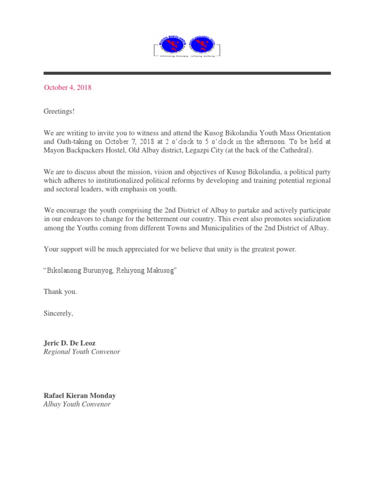 Letter (Generic) Invitation | PDF