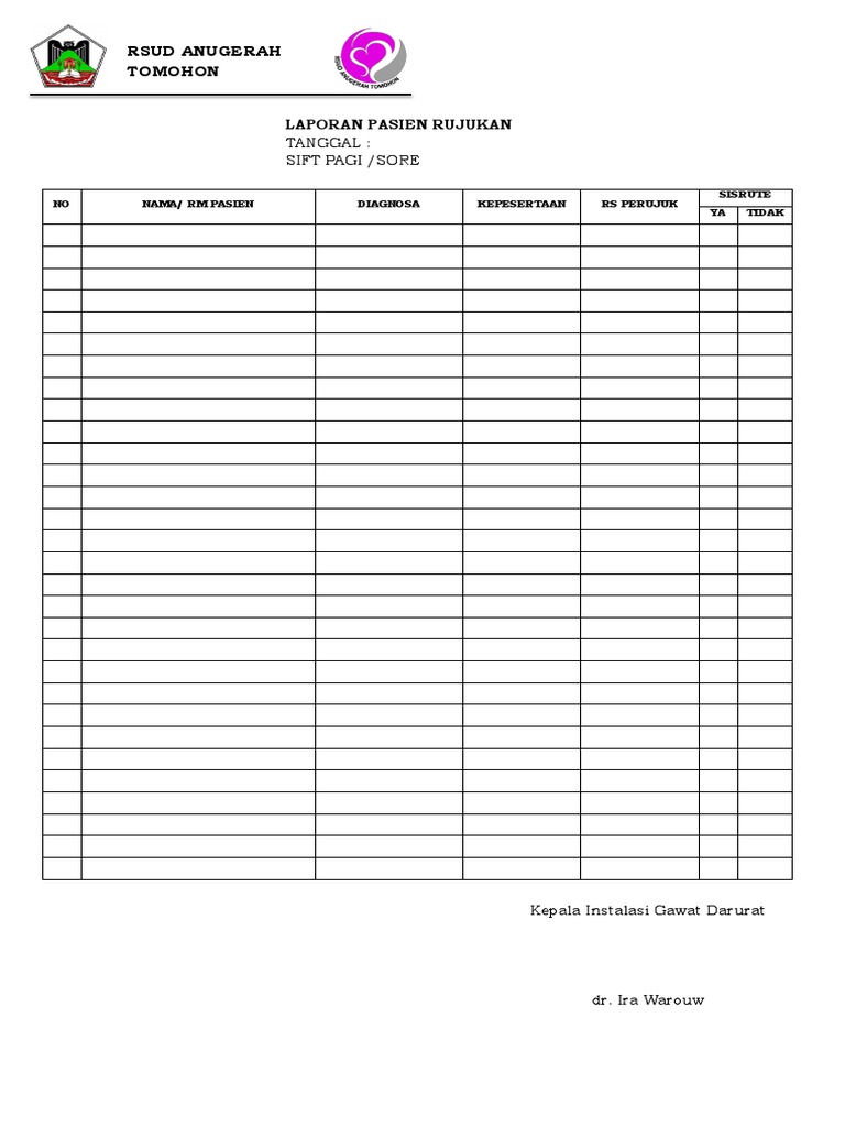 Laporan Rujukan Igd | PDF
