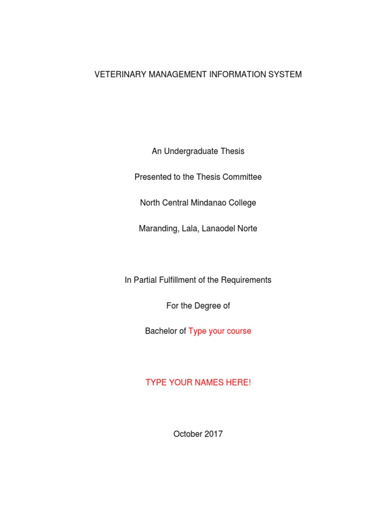 Developing a Computerized Veterinary Management Information System to ...