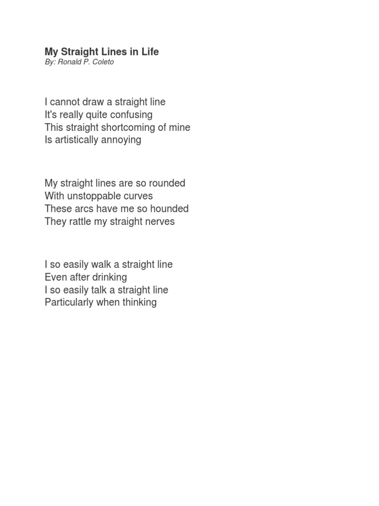 Struggles with Straight Lines in Life | PDF