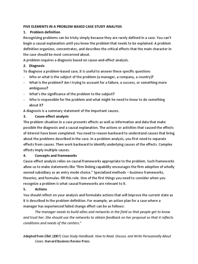Guidelines For Case Analysis Problem - Based Case | PDF | Causality | Medical Diagnosis