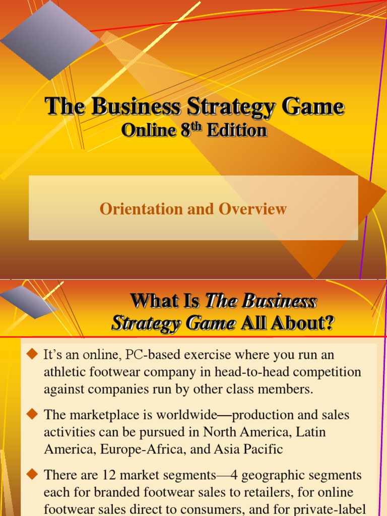 The Business Strategy Game: Online 8 Edition | PDF | Quiz | Strategic ...