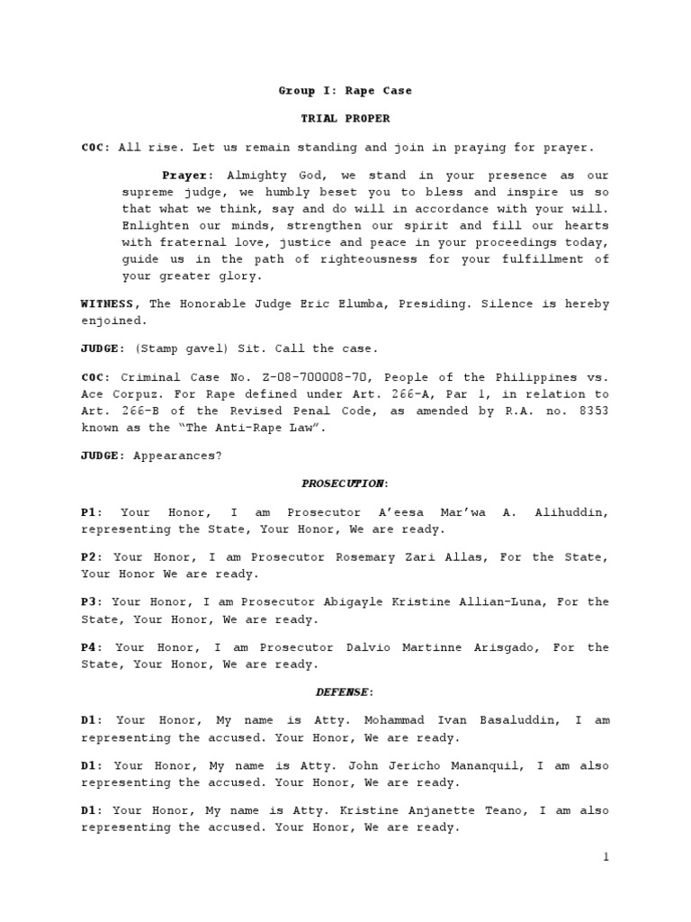 SCRIPT.docx | Witness | Prosecutor