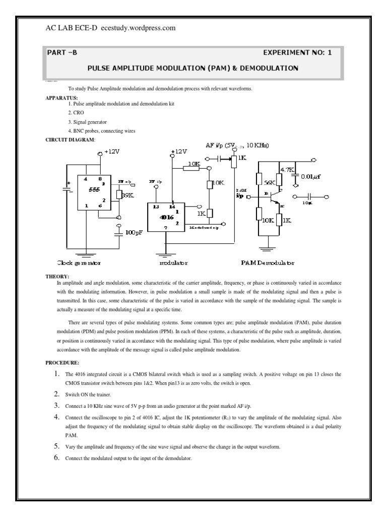 PAM | PDF | Modulation | Detector (Radio)
