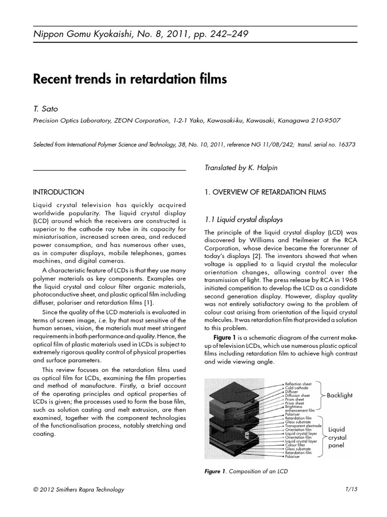 Recent Trends in Retardation Films | PDF | Polarization (Waves ...
