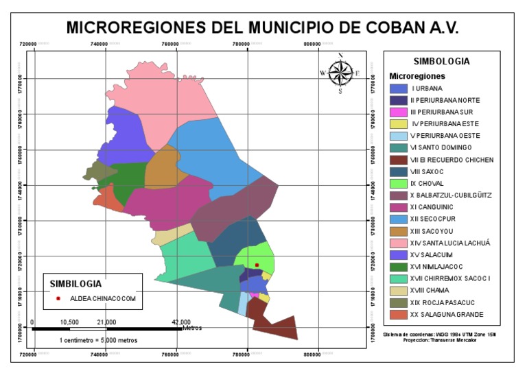 Microregiones Coban a.V | Cartografía | Geomática