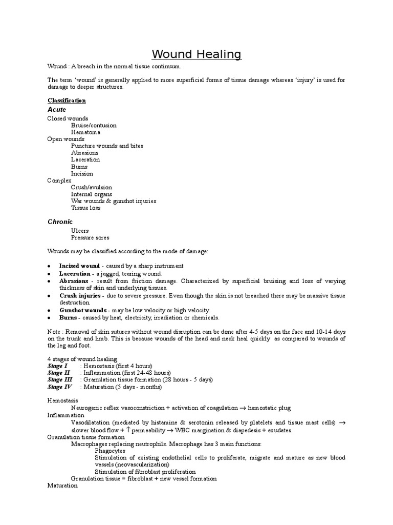 Wound Healing | PDF | Wound Healing | Healing