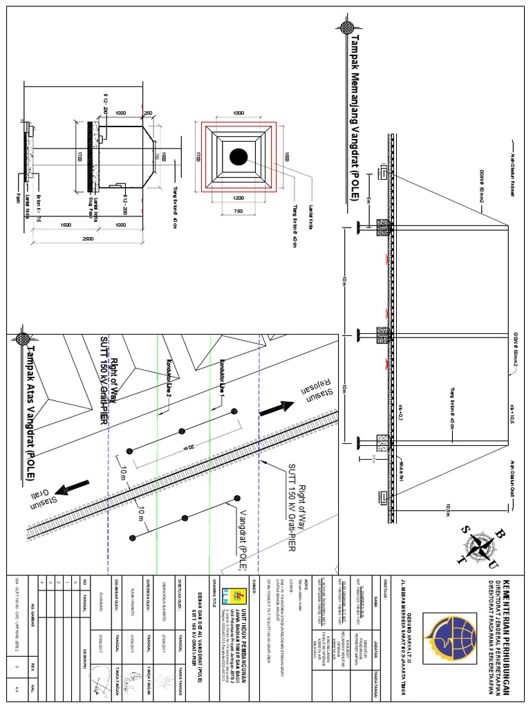 Detail Pondasi Tower SUTT 150 kV | PDF